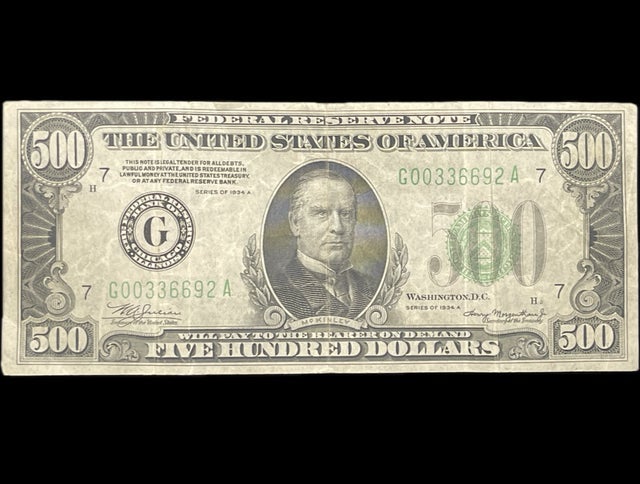 US Paper Money $500 Notes | GP’s Coins & Gold