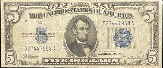 US Paper Money $5 Notes | GP’s Coins & Gold